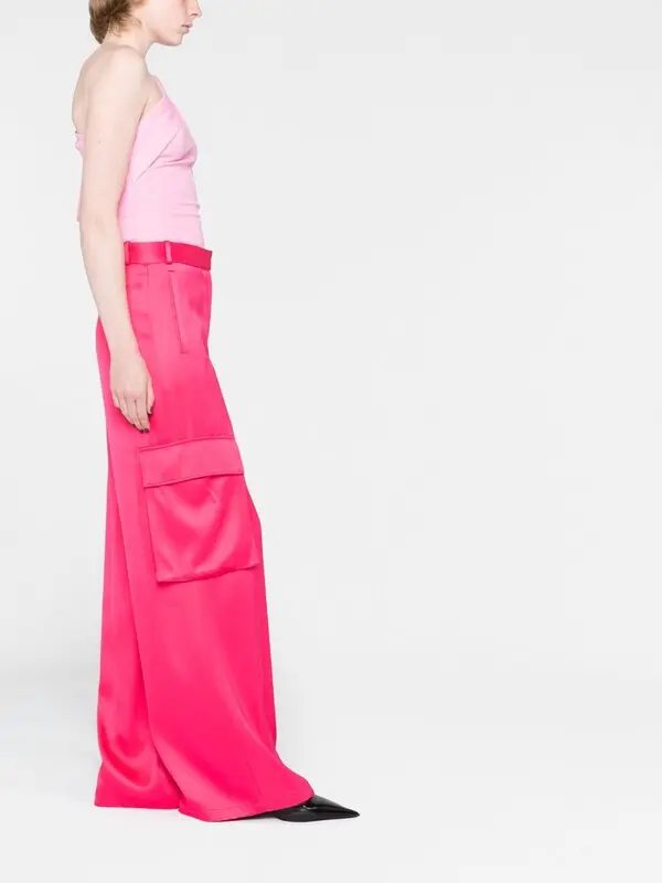 Versace Wide-leg Cargo Trousers - Pink