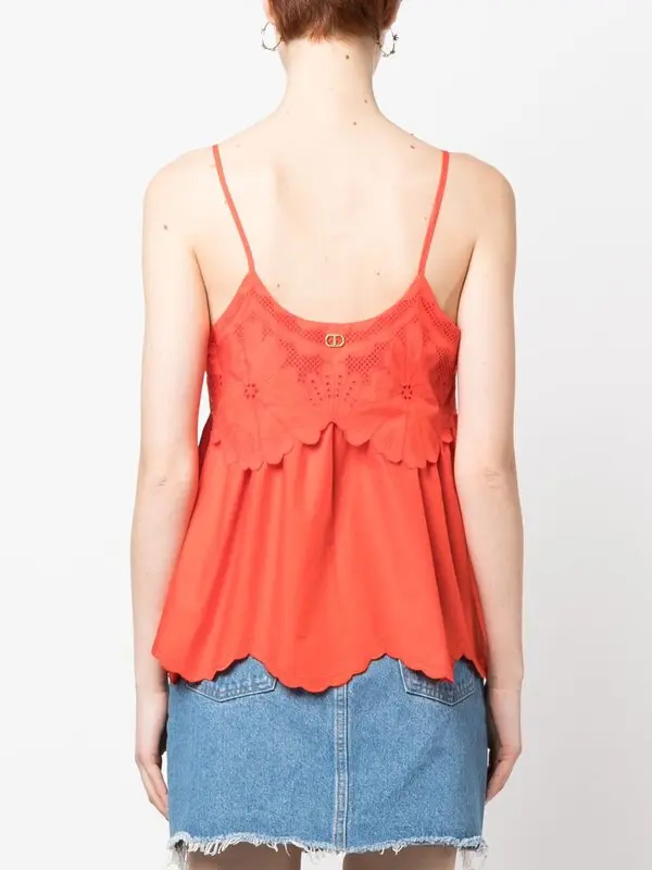 TWINSET Broderie Anglaise Poplin Top