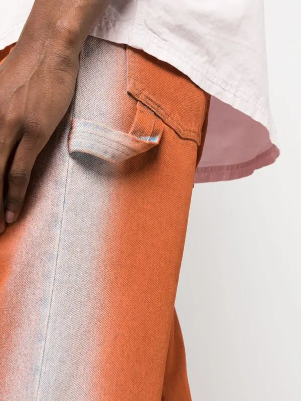 Heron Preston Gradient-effect Straight-leg Jeans
