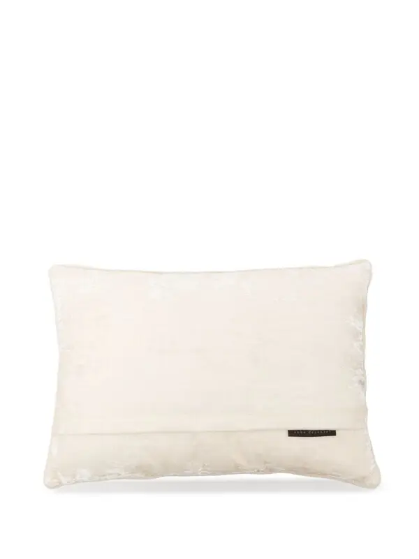 ANKE DRECHSEL Floral-embroidered Silk-velvet Cushion