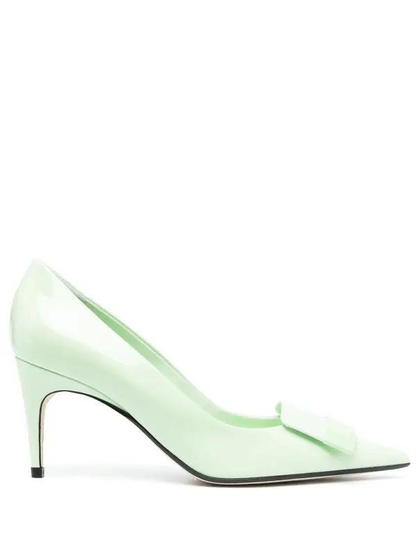 SERGIO ROSSI 75mm Appliqué-detail Leather Pumps