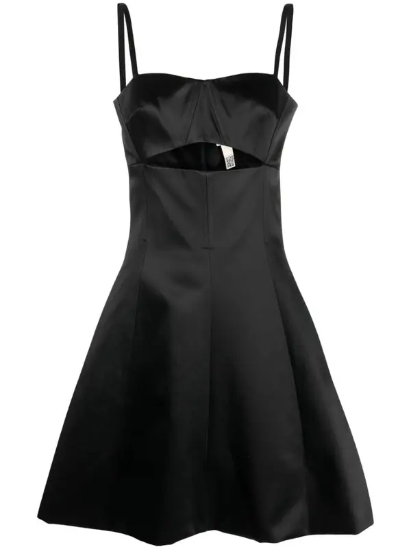 PATOU Cut-out A-line Mini Dress - Black