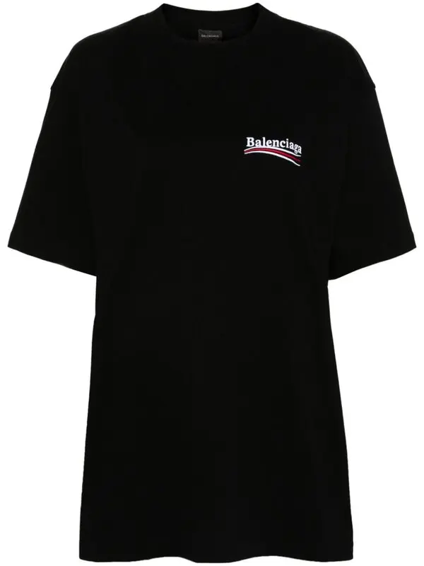Balenciaga Political Campaign Logo T-shirt - Black