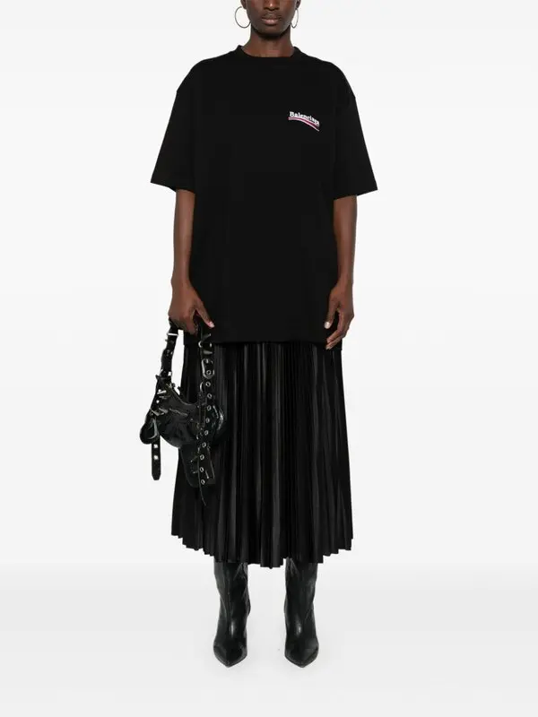 Balenciaga Political Campaign Logo T-shirt - Black