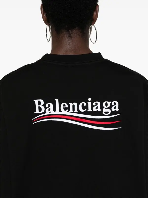 Balenciaga Political Campaign Logo T-shirt - Black