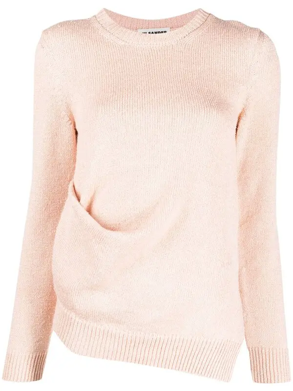 JIL SANDER Fine-knit Long-sleeve Jumper - Pink