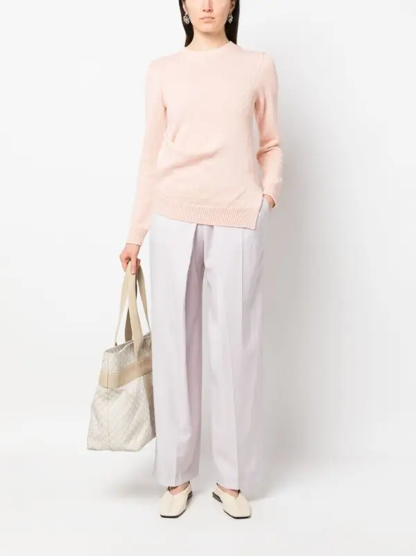 JIL SANDER Fine-knit Long-sleeve Jumper - Pink