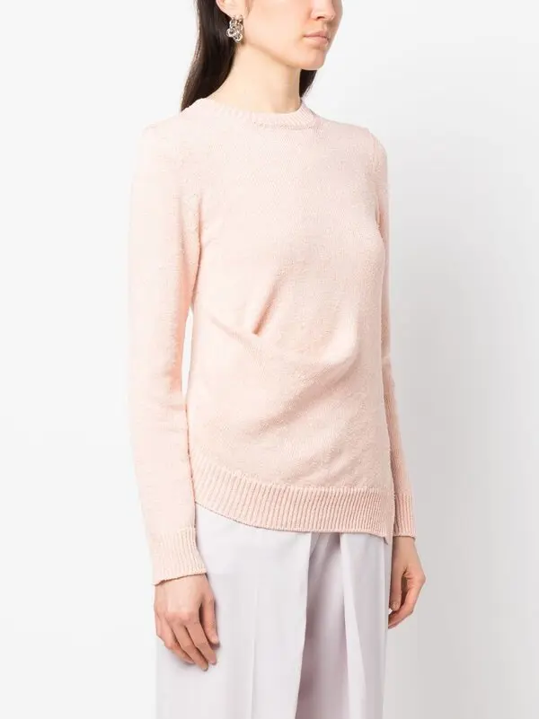 JIL SANDER Fine-knit Long-sleeve Jumper - Pink