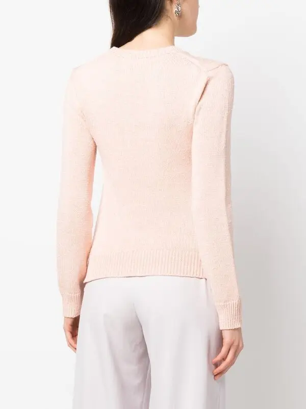 JIL SANDER Fine-knit Long-sleeve Jumper - Pink