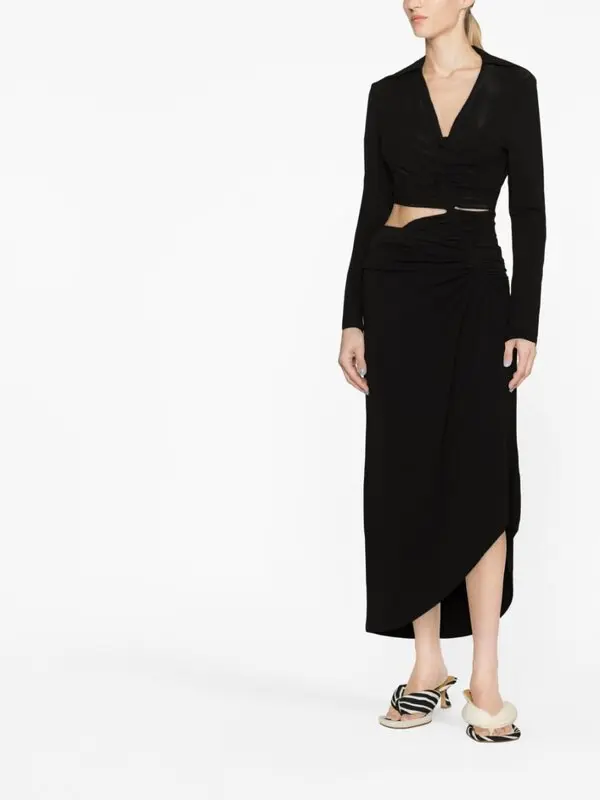 Off-White Cut-out Draped Dress
