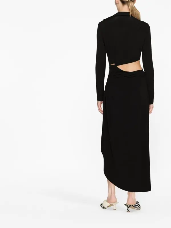 Off-White Cut-out Draped Dress