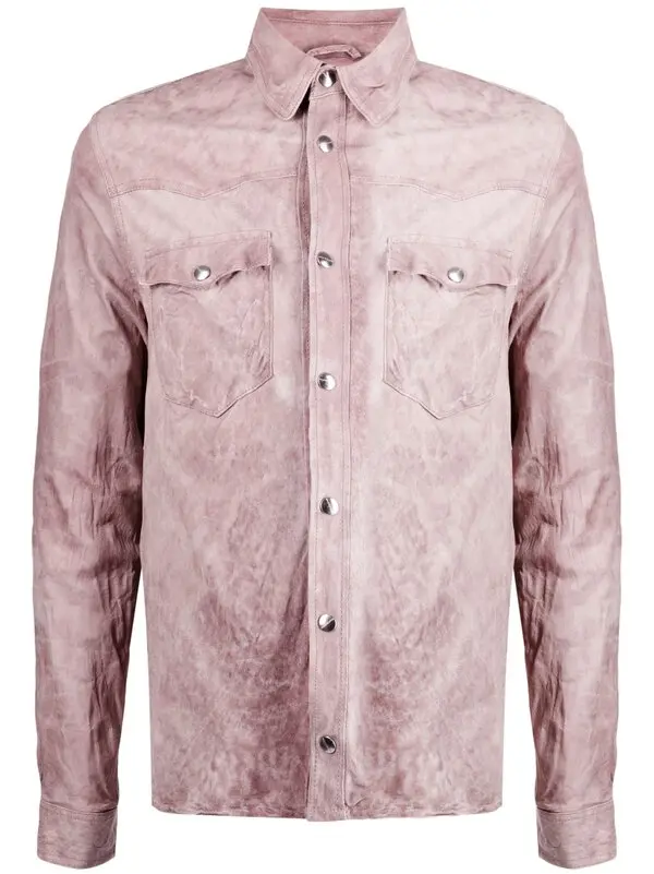 GIORGIO BRATO Distressed-effect Leather Jacket
