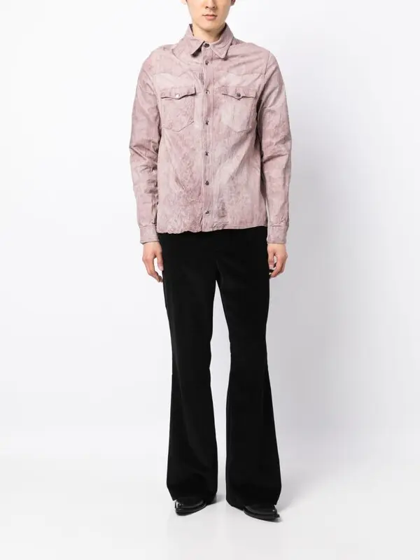 GIORGIO BRATO Distressed-effect Leather Jacket