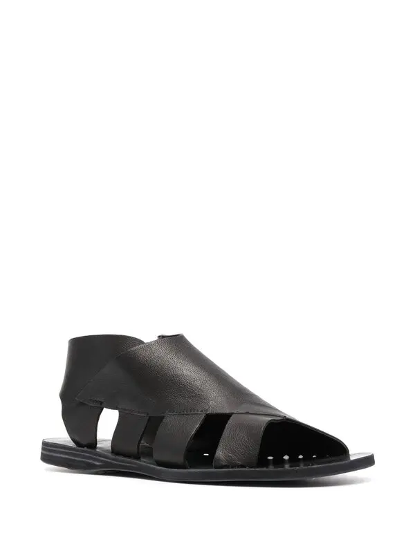 Officine Creative Itaca 15mm Leather Sandals - Black