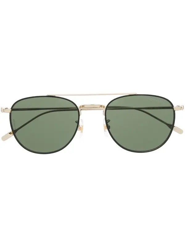 Montblanc Round Pilot-frame Sunglasses - Gold