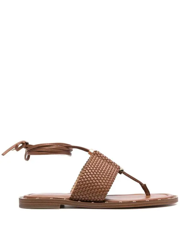 Michael Kors Interwoven Ankle-strap Sandals - Brown