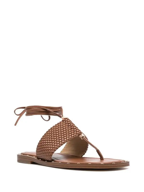 Michael Kors Interwoven Ankle-strap Sandals - Brown