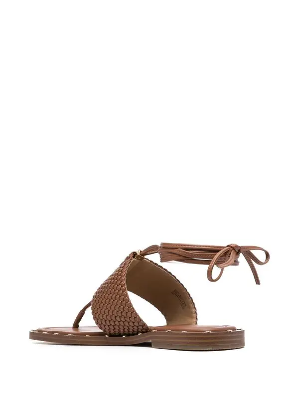 Michael Kors Interwoven Ankle-strap Sandals - Brown