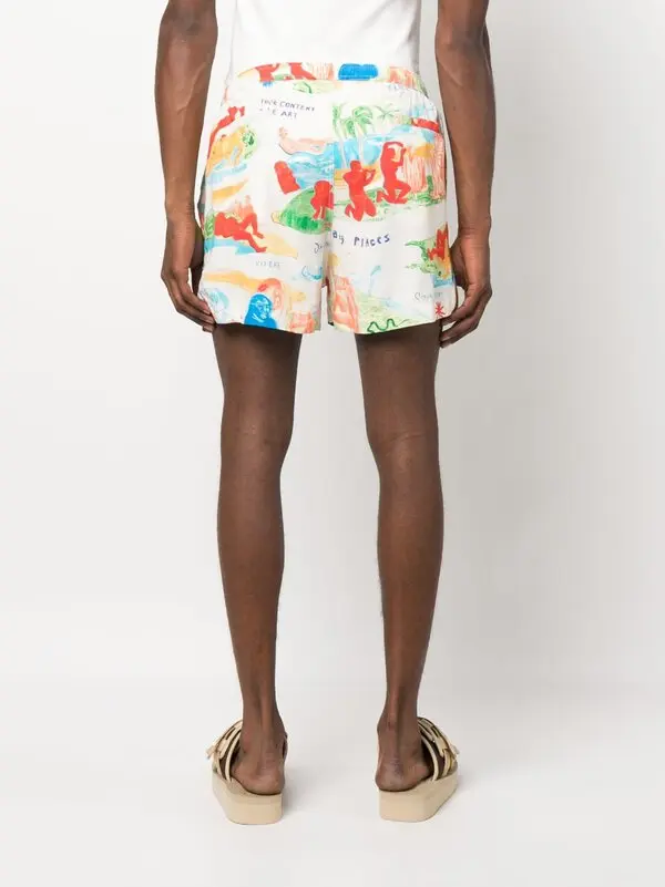ENDLESS JOY Far Away Places Printed Shorts