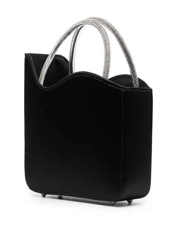 LE SILLA Micro Ivy Satin Bag - Black