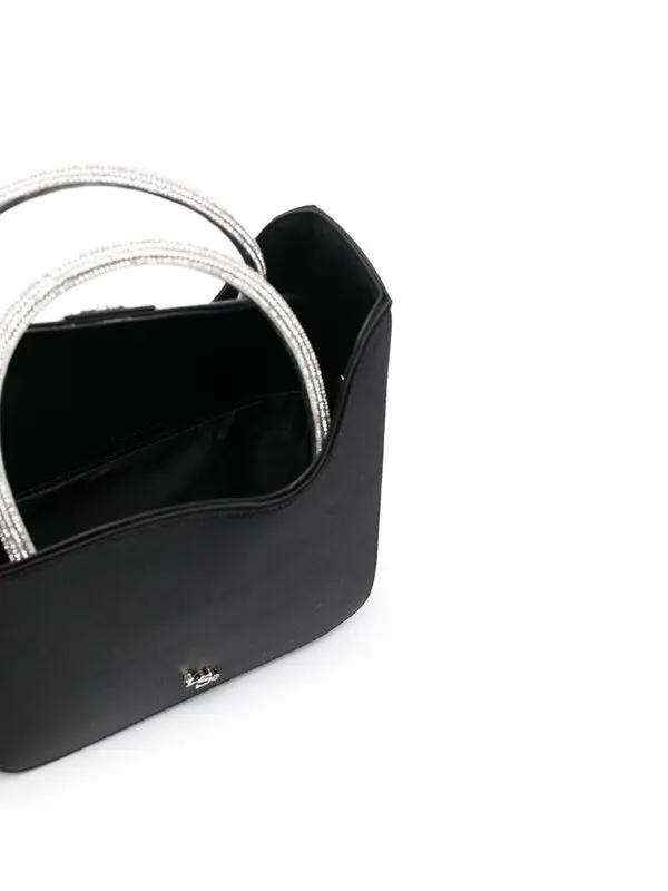 LE SILLA Micro Ivy Satin Bag - Black