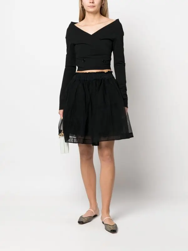 Philosophy Di Lorenzo Serafini Cotton Cropped Blouse