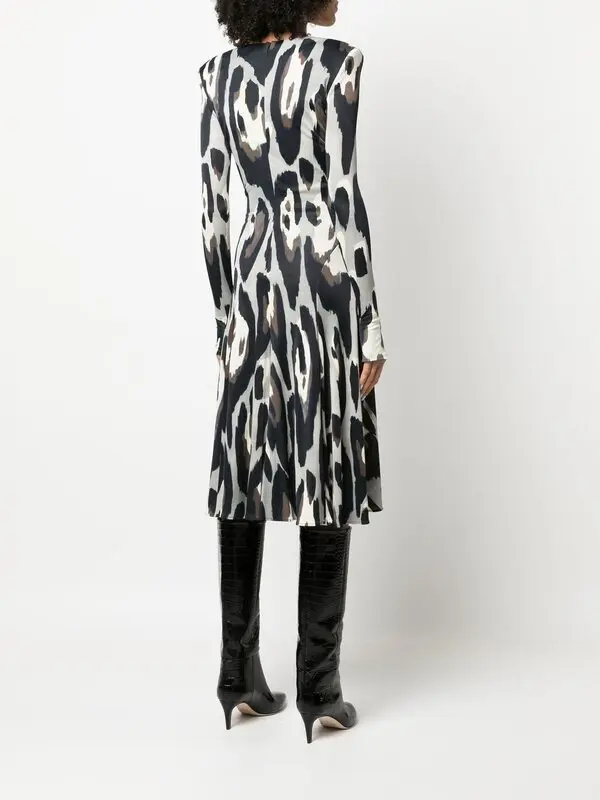 Roberto Cavalli Animal-print Wrap Midi Dress