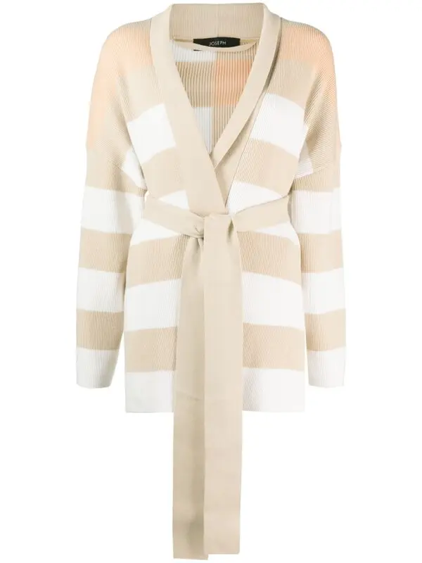 JOSEPH Striped Knitted Cardigan