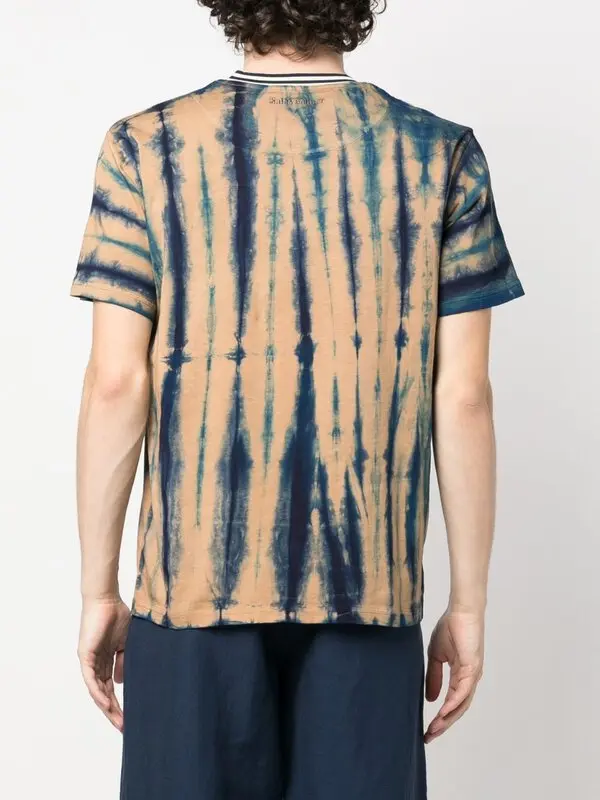 WALES BONNER Logo-print Tie-dye T-shirt - Green