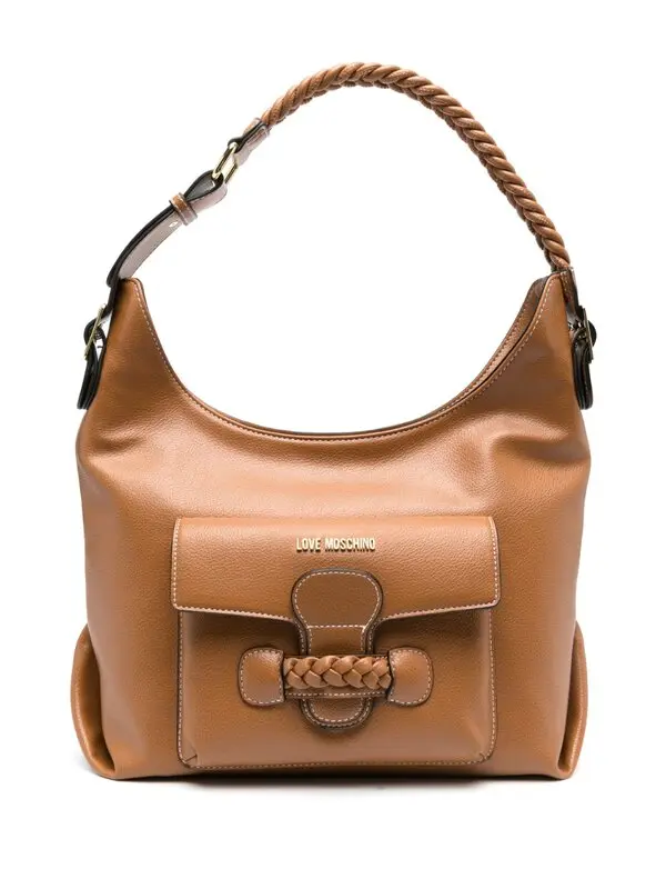 Moschino Logo Plaque Shoulder Bag