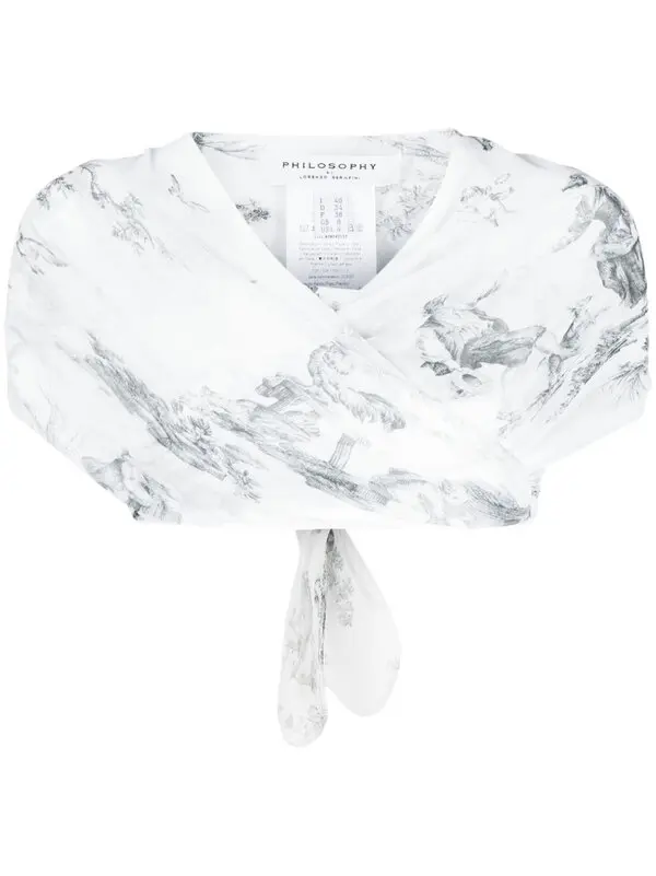 Philosophy Di Lorenzo Serafini Graphic-print Cropped Top