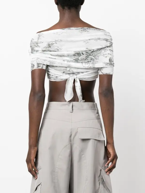 Philosophy Di Lorenzo Serafini Graphic-print Cropped Top