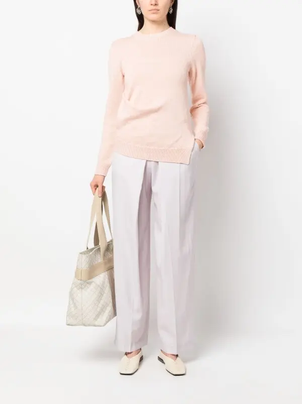 LOW CLASSIC Pleat-detail Tailored Trousers - Purple