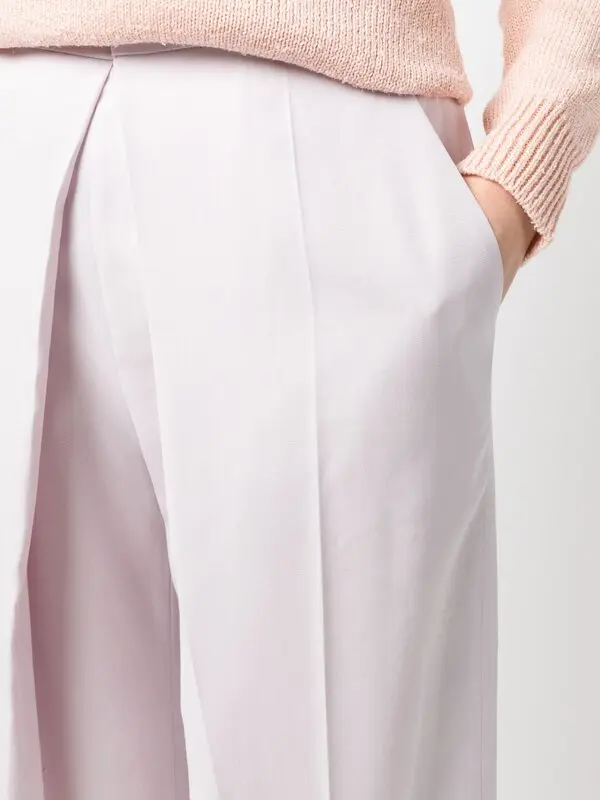 LOW CLASSIC Pleat-detail Tailored Trousers - Purple