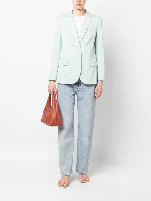 TWINSET Plain Single-breasted Blazer - Green