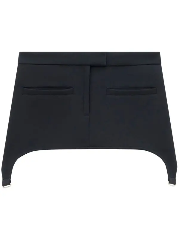 COURREGES Twill Suspenders Mini Skirt - Black