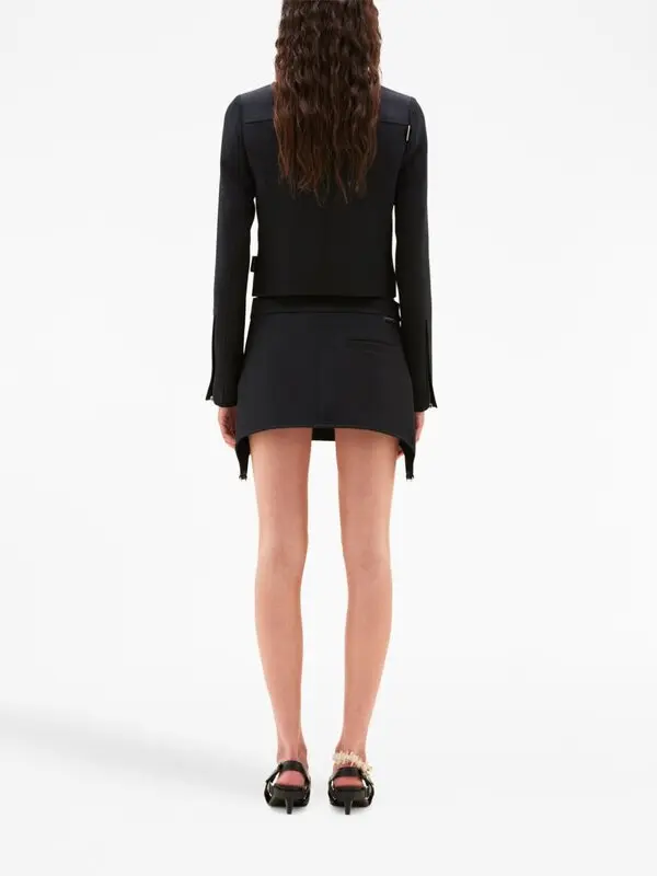 COURREGES Twill Suspenders Mini Skirt