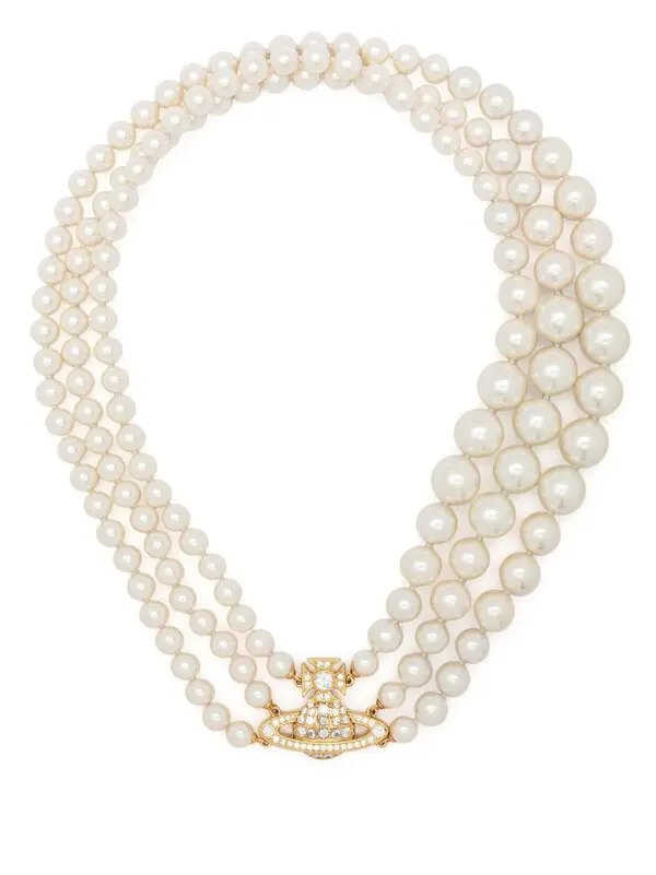 VIVIENNE WESTWOOD Orb-plaque Pearl Necklace