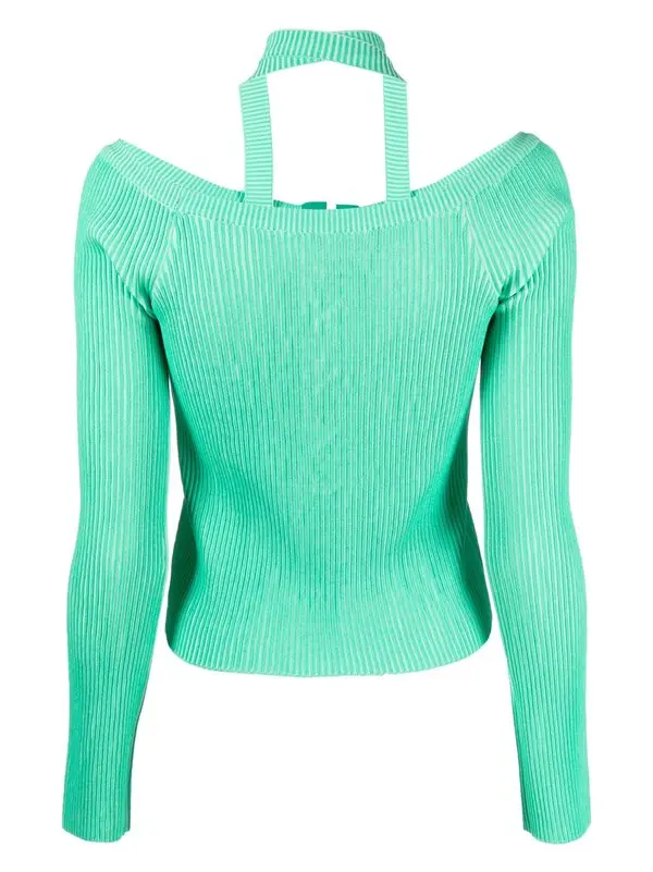 Andersson Bell Ribbed Lace-up Fastening Cardigan