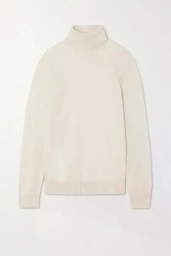 Loro Piana Cashmere Turtleneck Sweater - Ivory