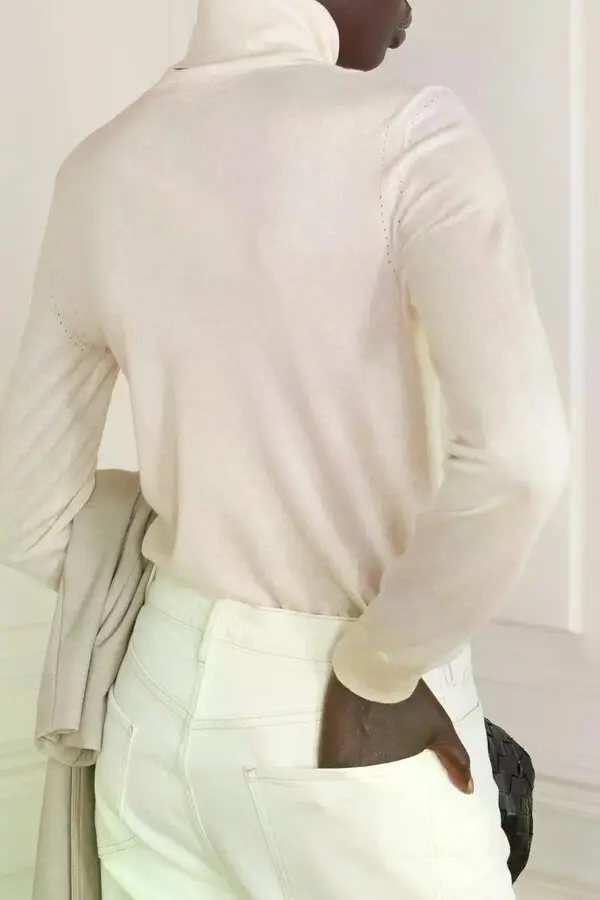 Loro Piana Cashmere Turtleneck Sweater - Ivory