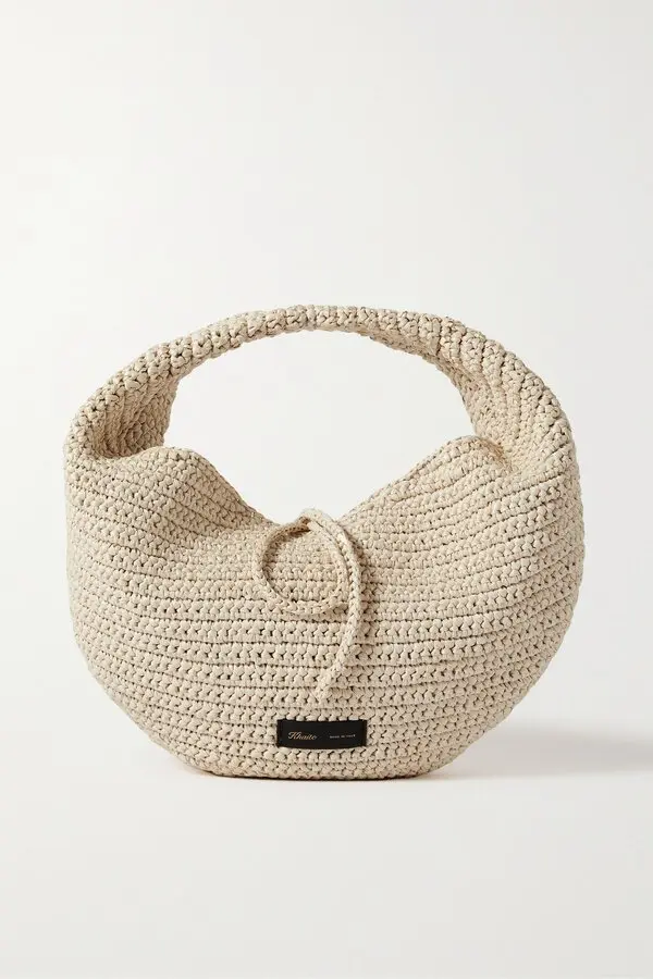 Khaite Olivia Medium Raffia Shoulder Bag