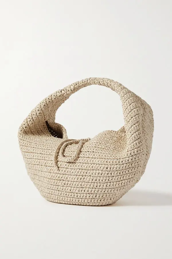 Khaite Olivia Medium Raffia Shoulder Bag