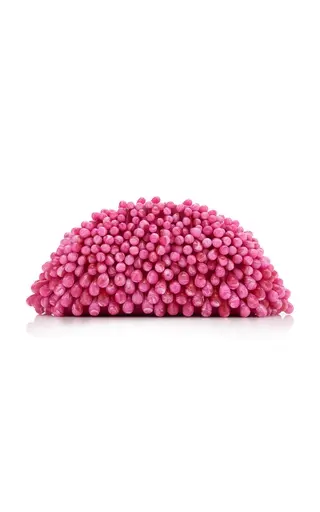 Cult Gaia Jaala Beaded Leather Clutch