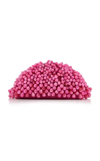 Cult Gaia Jaala Beaded Leather Clutch