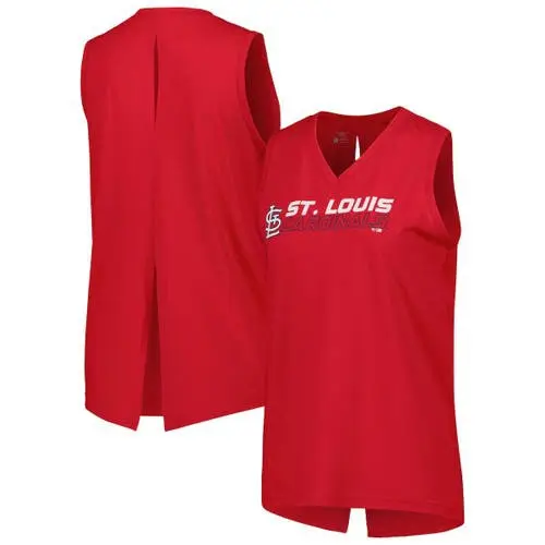 LEVELWEAR St. Louis Cardinals Paisley Chase V-neck Tank Top - Red