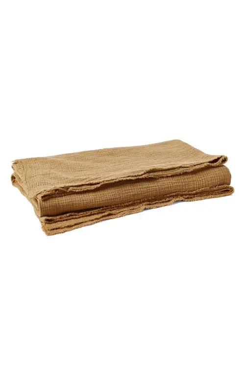 COYUCHI Topanga Organic Cotton Matelassé Blanket - Hazel