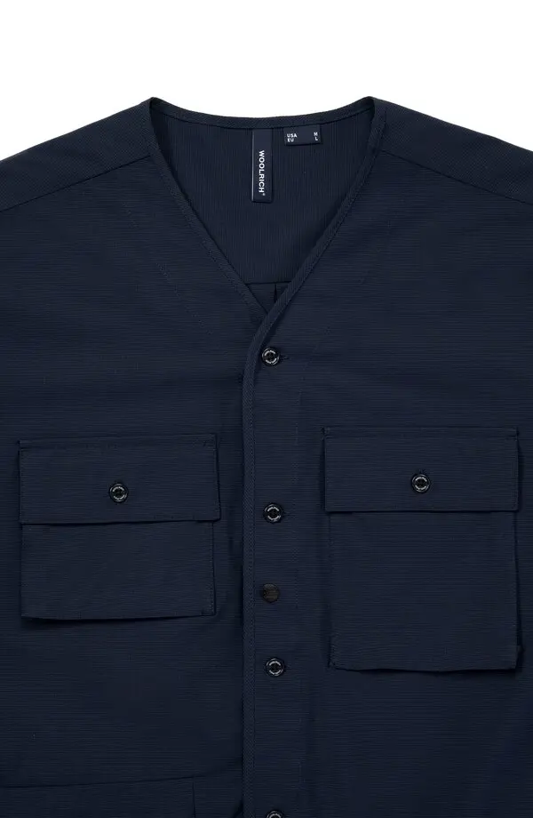 Woolrich High Aeration Packable Cardigan In Blue - 40% Off 