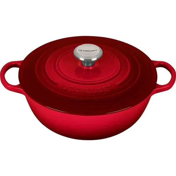 LE CREUSET Signature 7.5-quart Enameled Cast Iron Brazier - Cerise