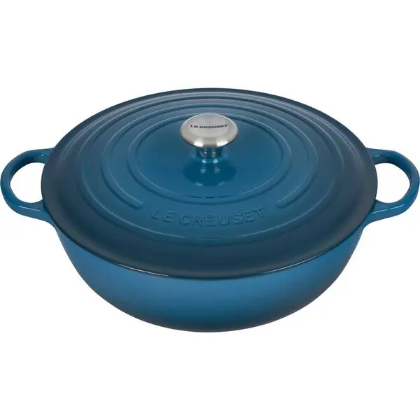LE CREUSET Signature 7.5-quart Enameled Cast Iron Brazier - Deep Teal